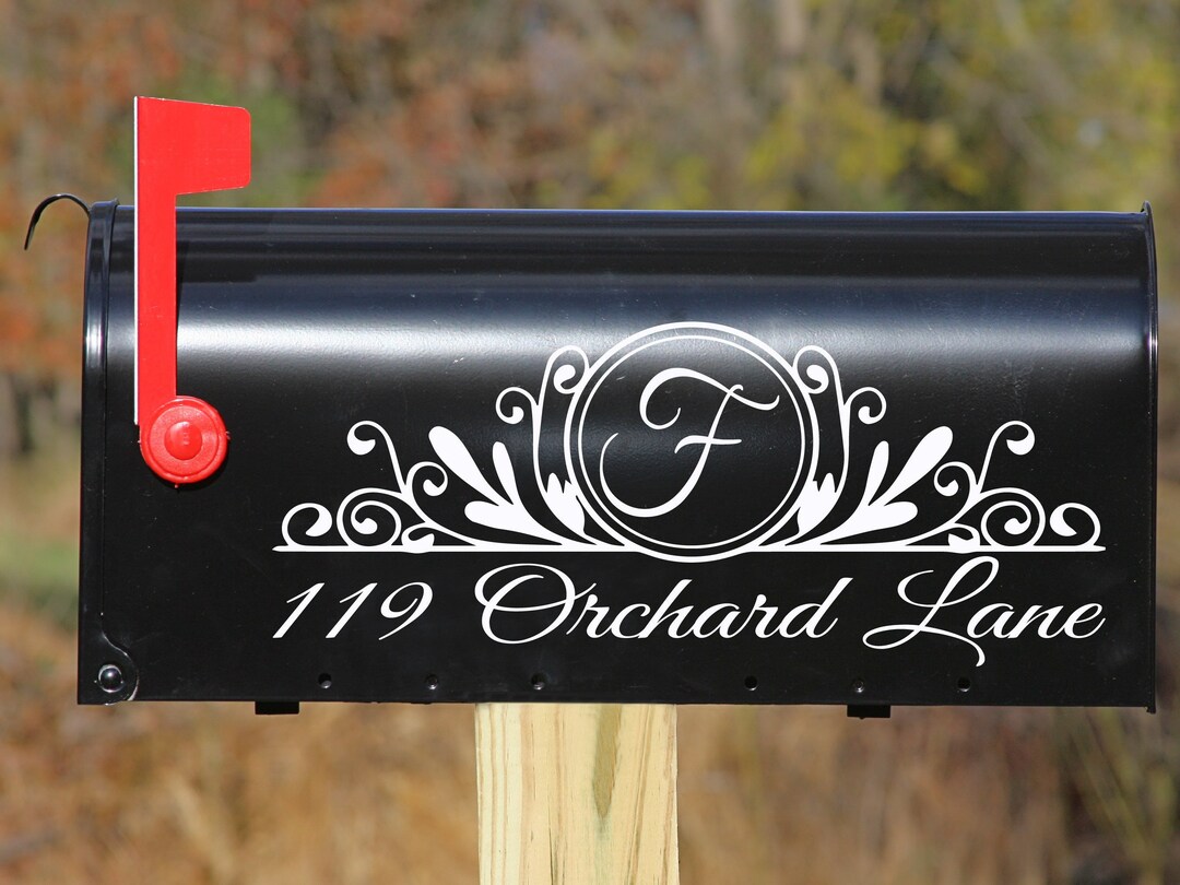 Monogram Mailbox Decal Personalized 23 Color Choices - Etsy