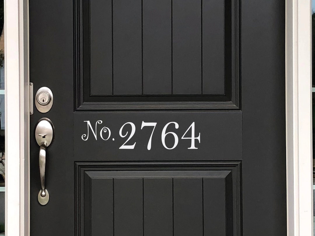 Front Door Address Numbers Decal, Outdoor Vinyl House Numbers - Etsy