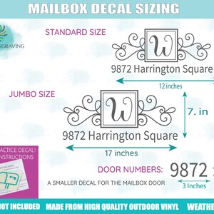 Personalized Monogram Mailbox Decal – Custom Vinyl Lettering for ...