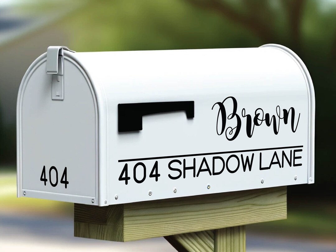 Personalized Mailbox Address Decal - Custom Vinyl Decal for Mailboxes ...