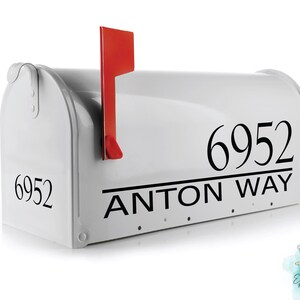 Custom Mailbox Lettering & Numbers Decal - Personalized Weather ...
