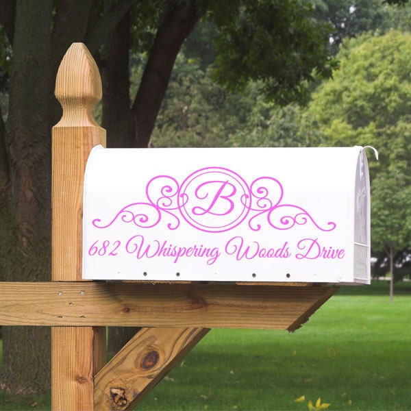 Monogram Mailbox Decal Personalized 23 Color Choices - Etsy