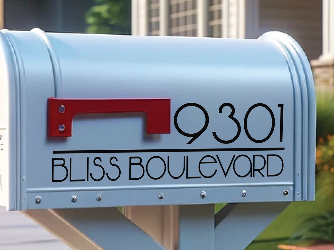 Custom Waterproof Mailbox Decal - Personalized Address Sticker ...
