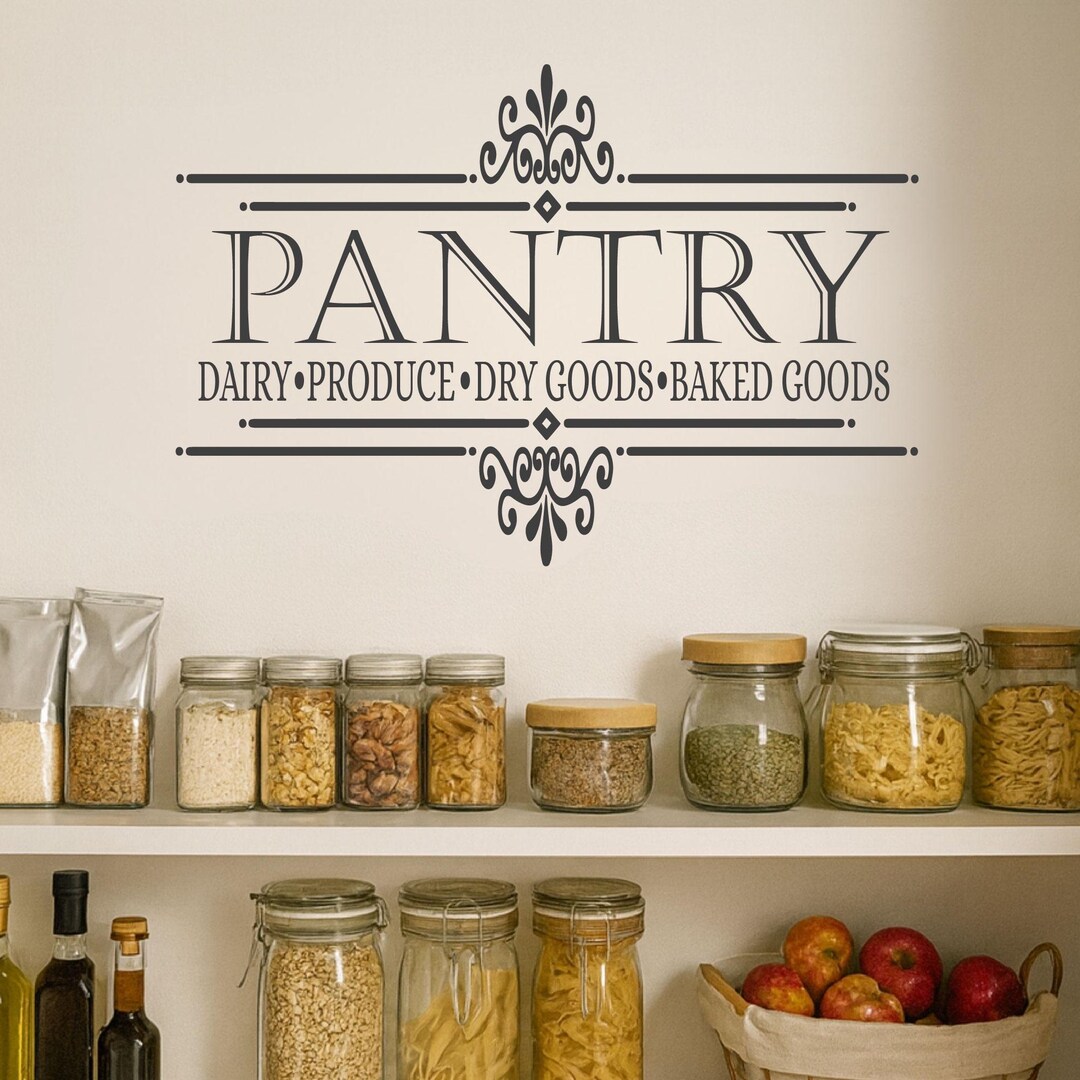 Pantry Door Vinyl Decal – Removable Pantry Sign for Kitchen Walls ...