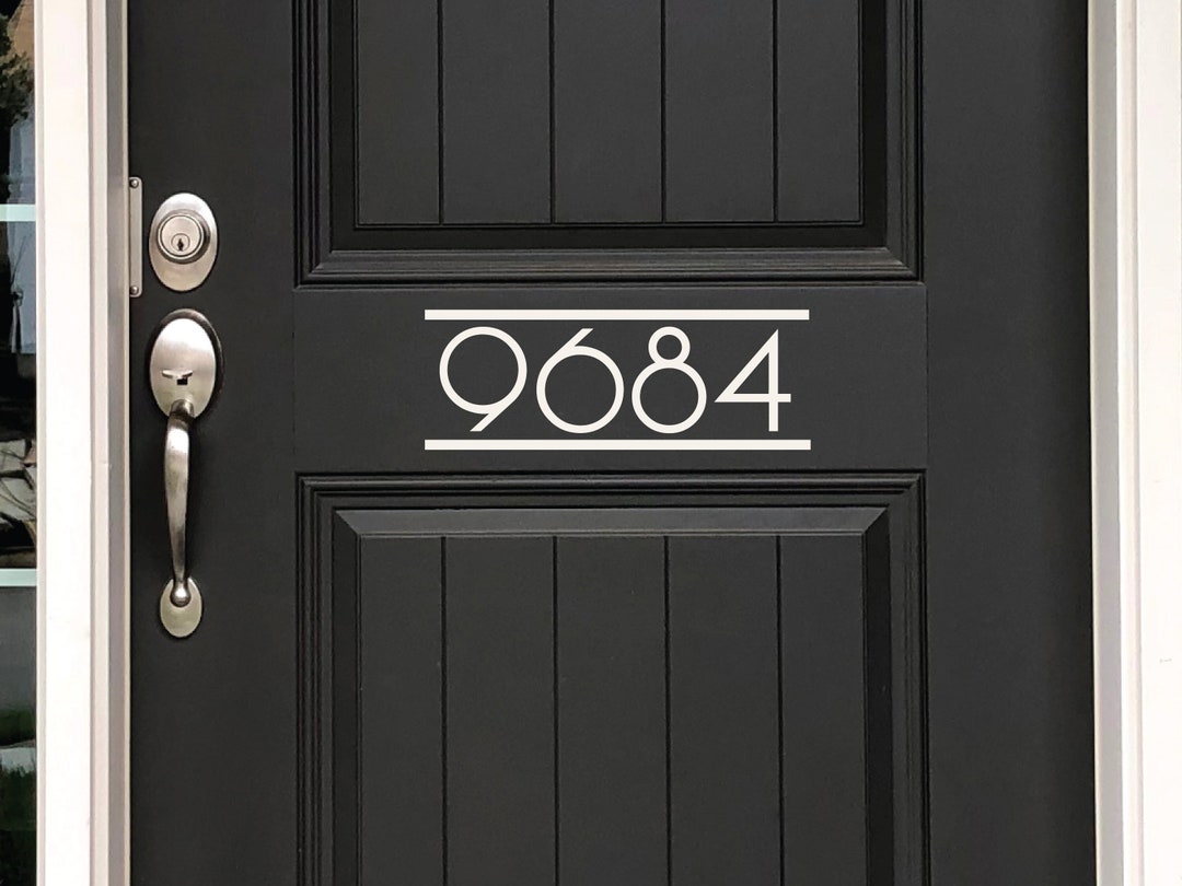 Custom Modern Number Decals for Your Front Door - Personalize Your ...