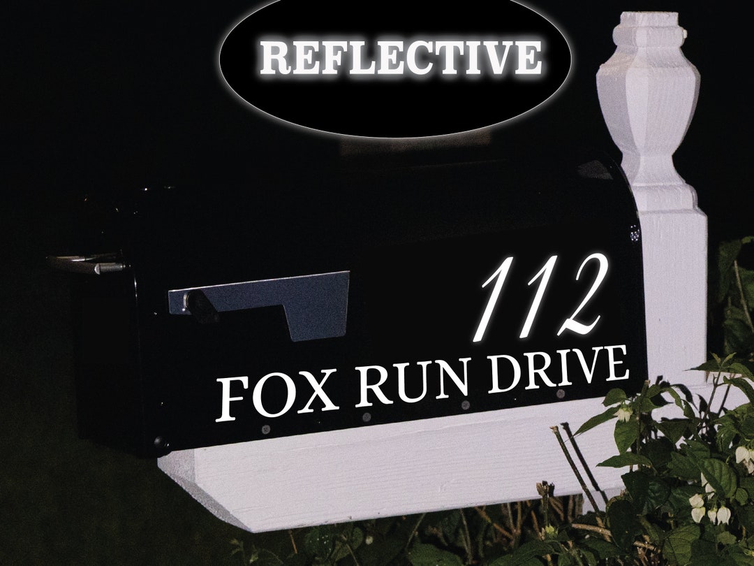 Reflective Mailbox Decal: Custom Print Font, Address Numbers - Etsy