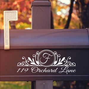 Monogram Mailbox Decal Personalized 23 Color Choices - Etsy