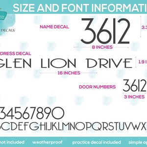 Custom Mailbox Numbers and Address Decal | Personalized Vinyl Mailbox ...