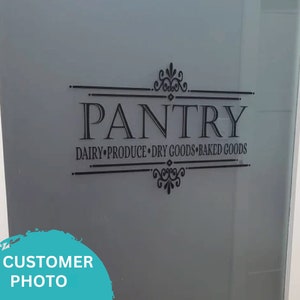 Pantry Wall Decal – Elegant Pantry Decal for Glass Door & Walls, Custom ...