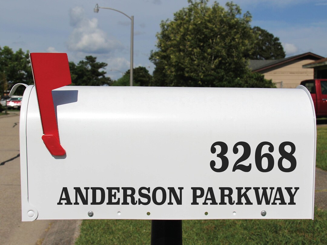 Modern Numbers for Mailbox - Personalized Address Sticker ...