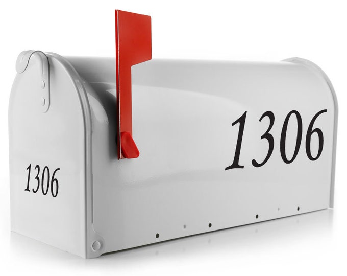 Custom Mailbox Number, Traditional Mailbox Decals, Mailbox Stickers ...