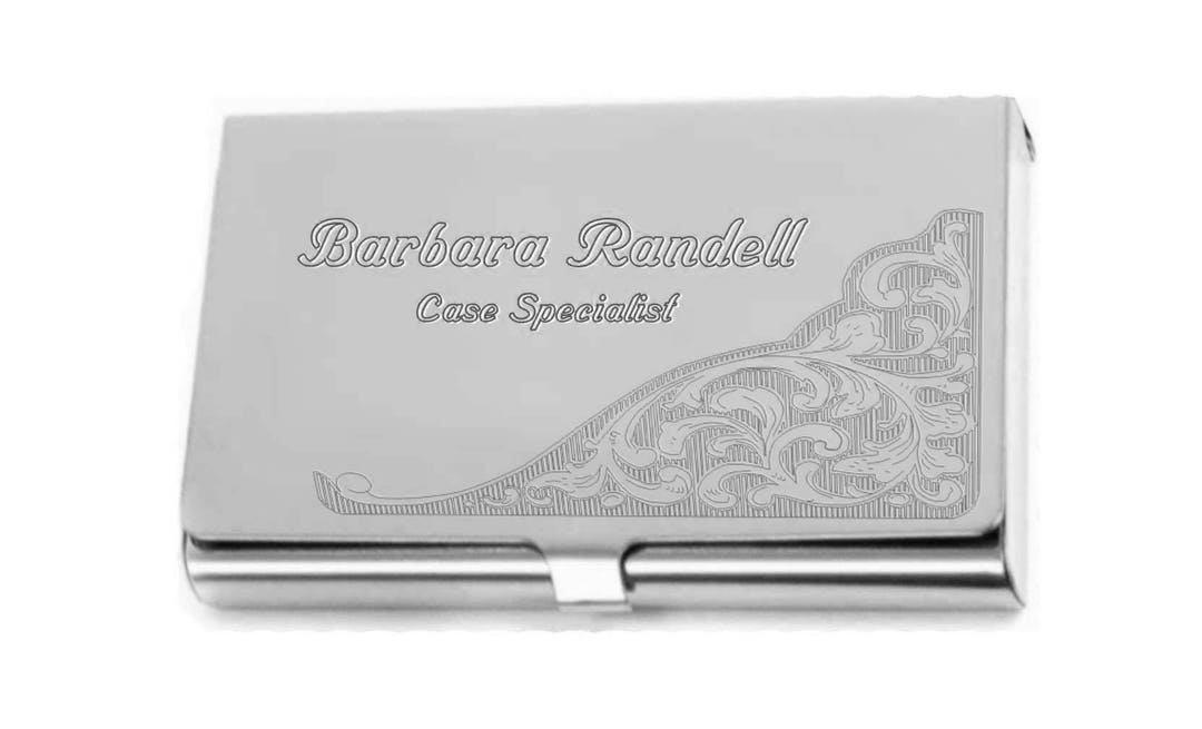 Personalized Business Card Holder (case) Custom Engraved Cardmp ...