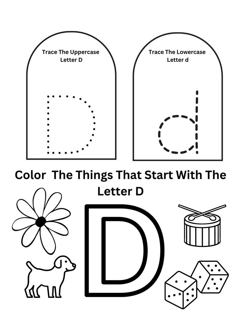 Preschool Worksheets Alphabet Coloring Pages Homeschool - Etsy