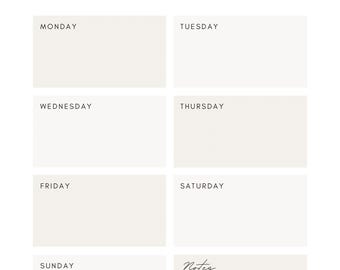 Weekly Planner// Digital Download // Instant Download // Canva Download ...