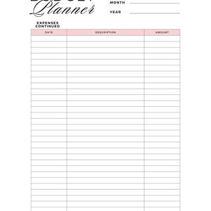 Monthly Budget, Digital Planner, Digital Download, PDF File, Save ...