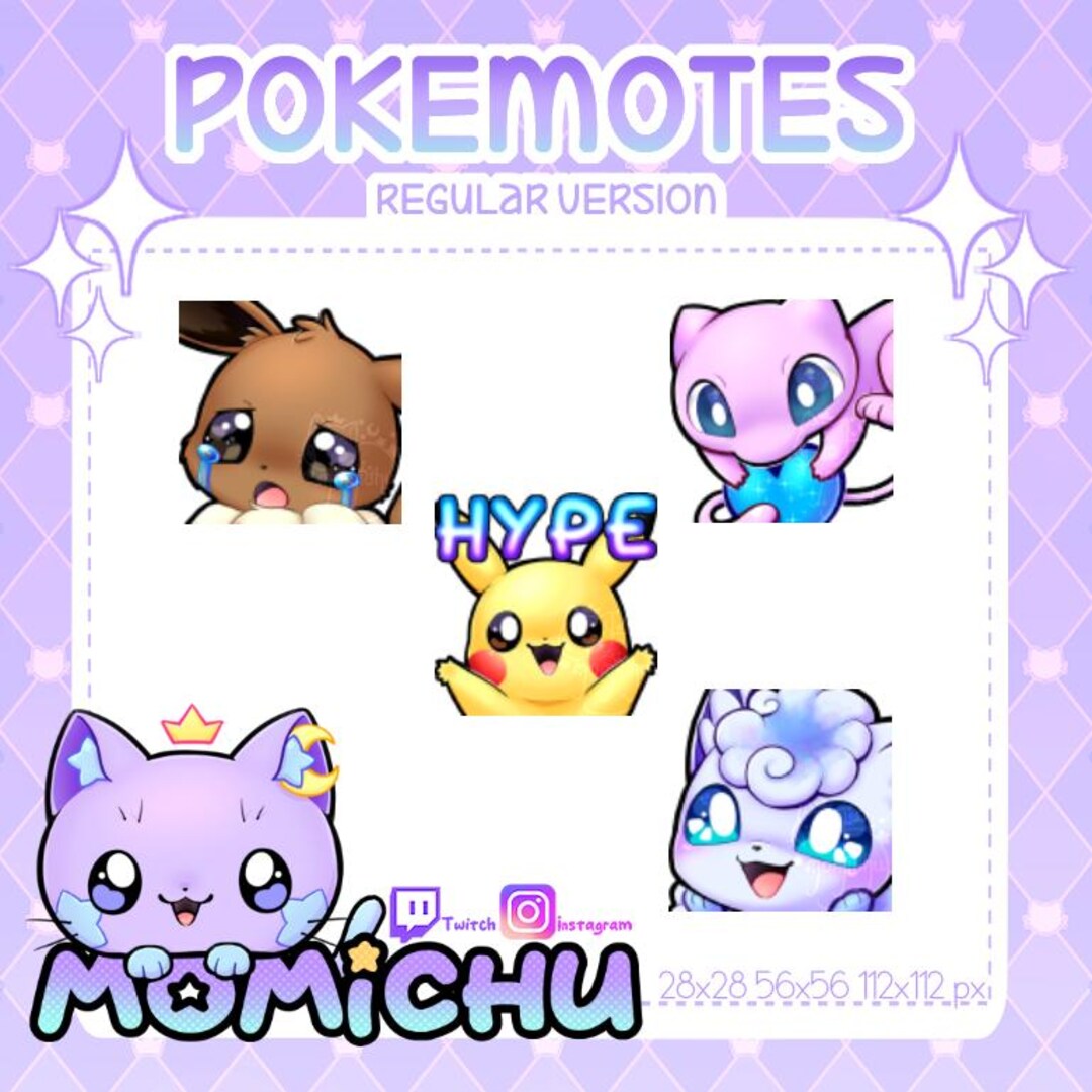 Legendary Pokemote Bundle! (4 Pack) / Cute Pokemon Emotes of Kawaii ...