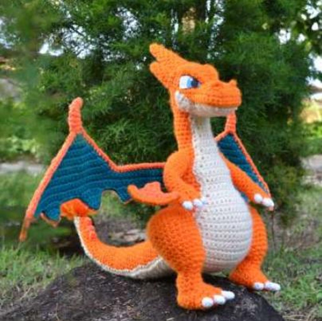 Mega Charizard Crochet Pattern – Dragon Amigurumi PDF – Cute Pokemon ...