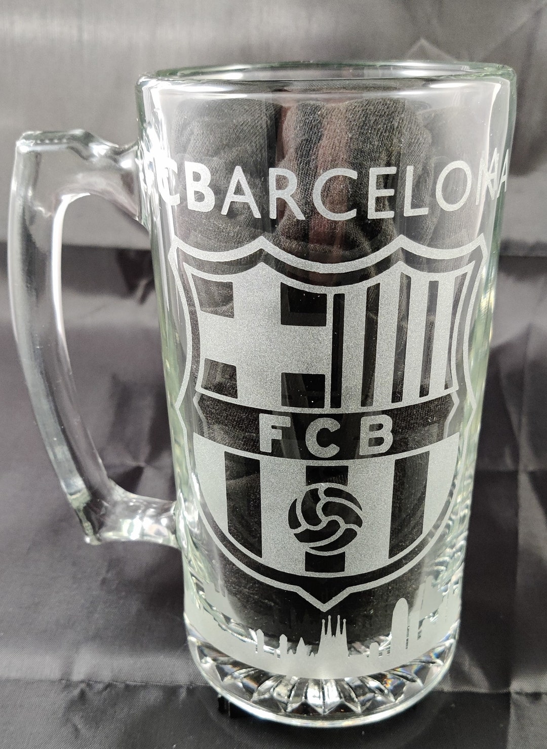 FC Barcelona / Barca - Etched Beer Mug 25 Oz. - Etsy