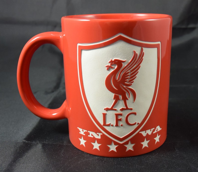 Liverpool F.C. YNWA Hand Etched Coffee / Tea Mug Red 11oz. | Etsy