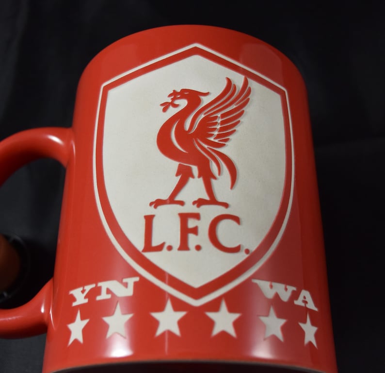 Liverpool F.C. YNWA Hand Etched Coffee / Tea Mug Red 11oz. | Etsy