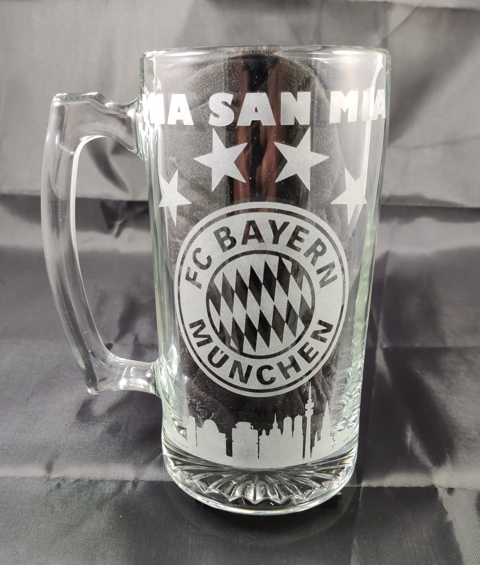 FC Bayern Munich Hand Etched Beer Mug 25 Oz. - Etsy