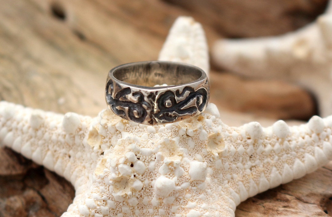 Carved Occult Ring/mythology Symbol Ring/silver Shaman Amulet ...