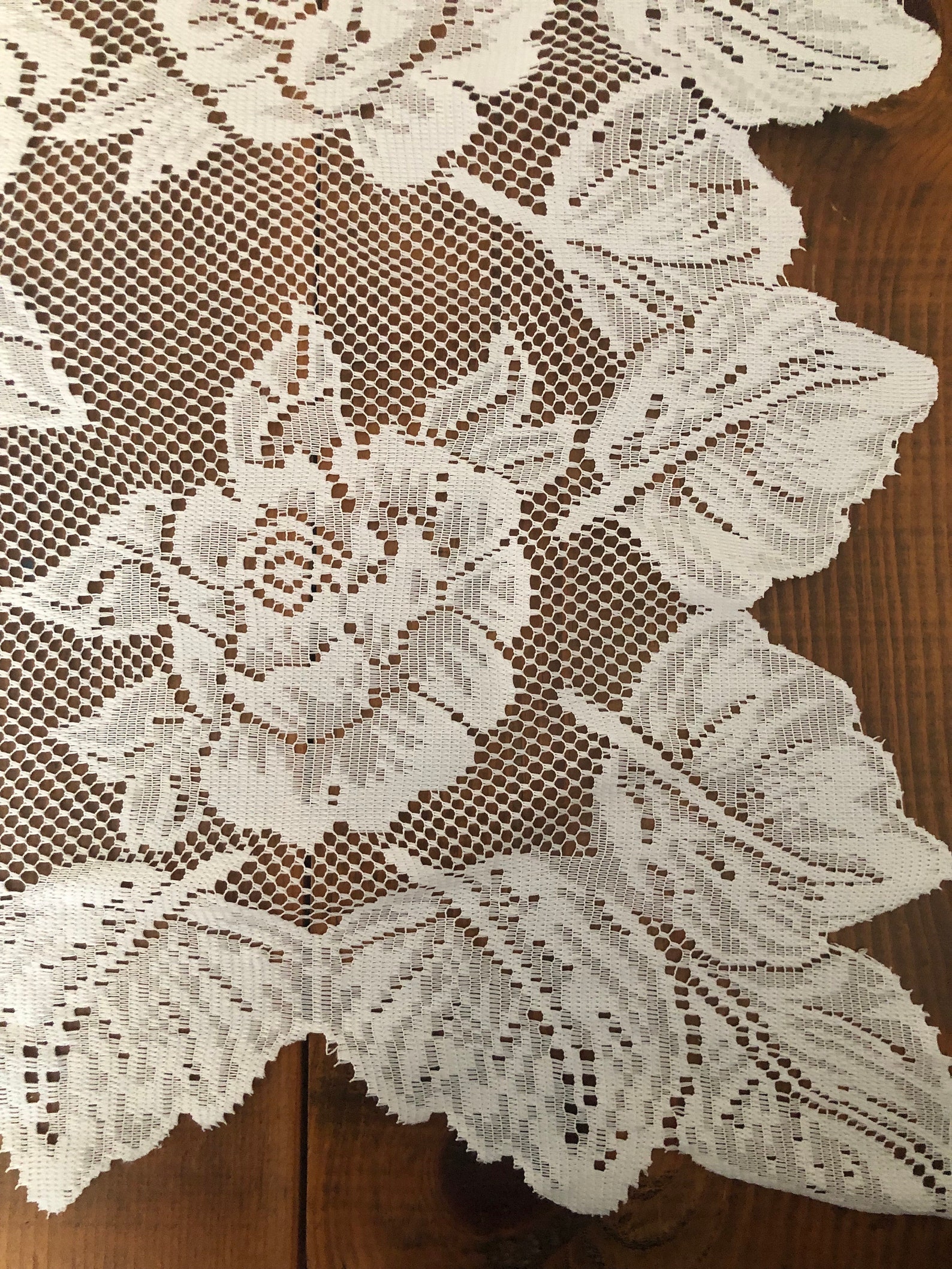 Rectangular White Floral Table Linen - Etsy
