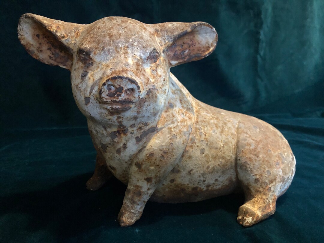 19th Century Cast Iron Pig Doorstop/statue - Etsy
