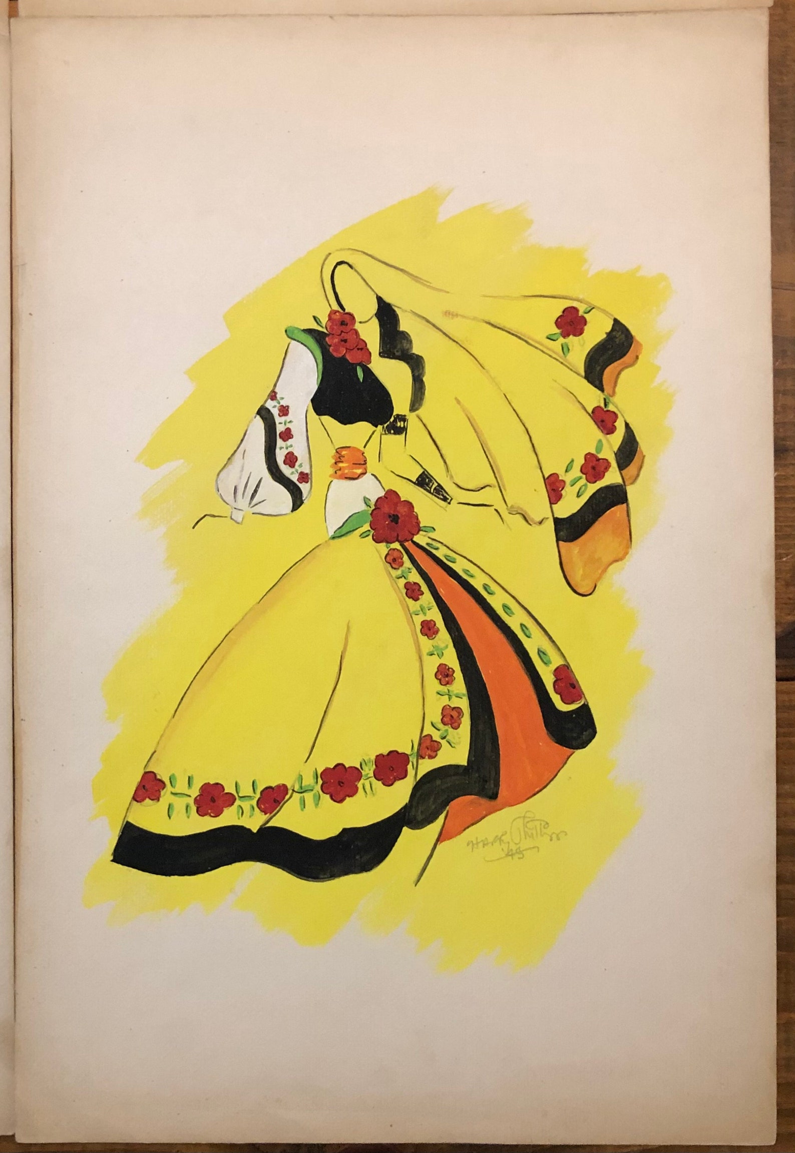 Series of 4 Harry Phillips Costume Design Sketches - Etsy