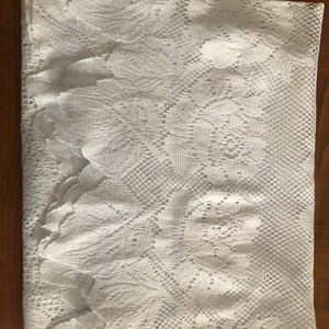 Rectangular White Floral Table Linen - Etsy