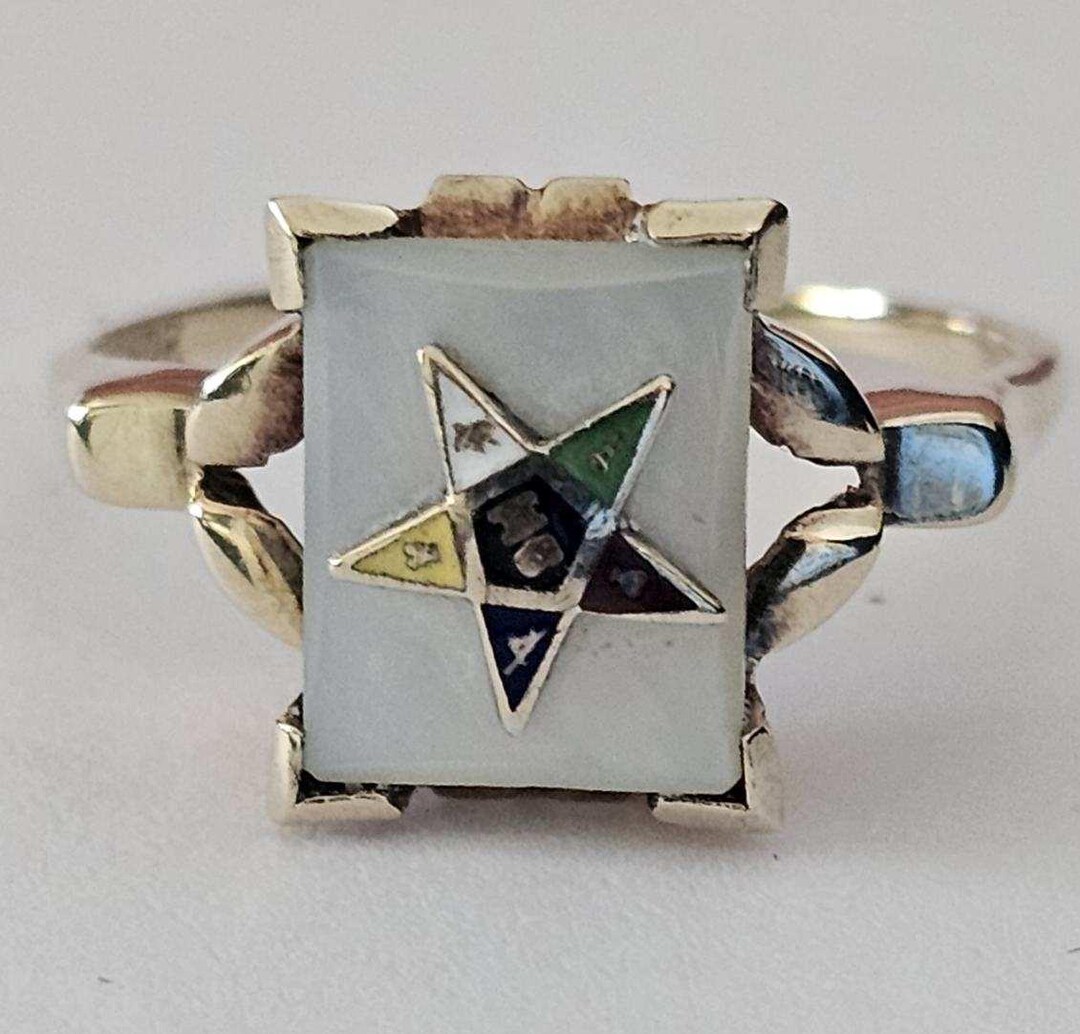 MCM 10k Order of the Eastern Star Ring - Etsy