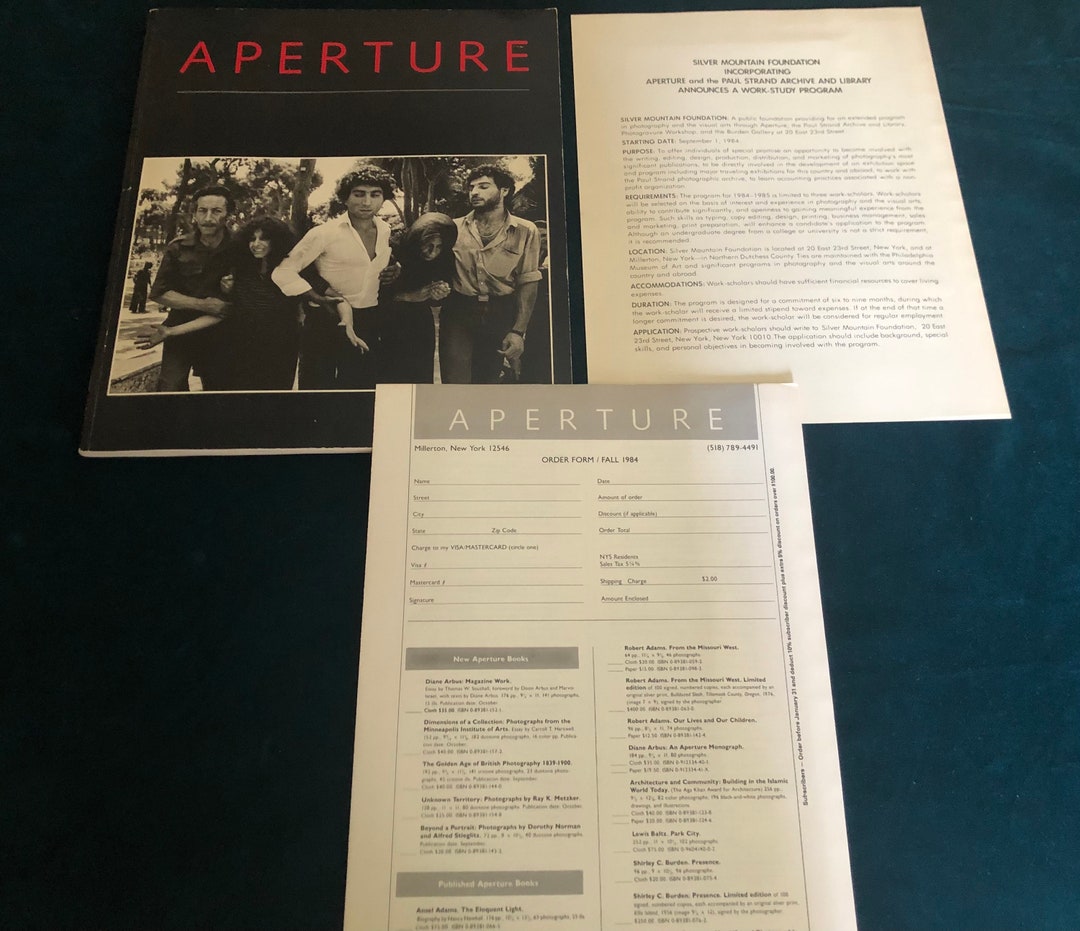 1984 Aperture Magazine With Original Inserts #1997 Winter Edition - Etsy
