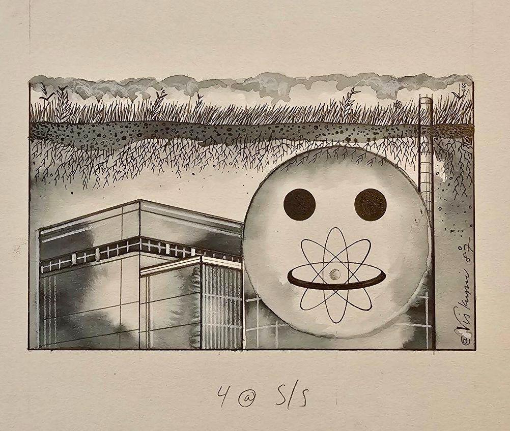 Nuclear Plant Underground Watercolor Painting by Gary Viskupic - Etsy