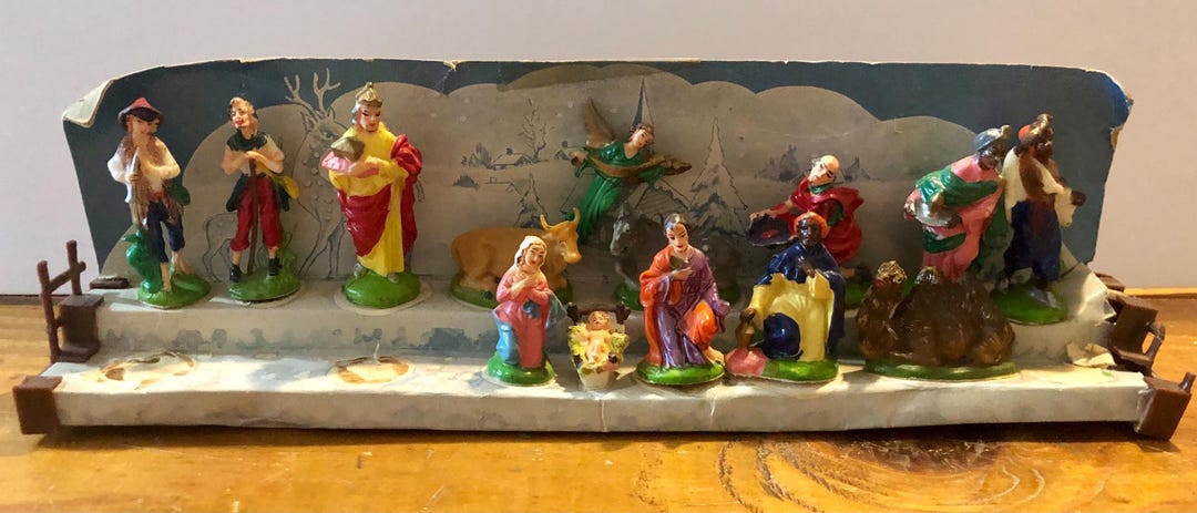 MCM Mini Plastic Nativity Set, 14 of 17 Original Pieces on NOS ...