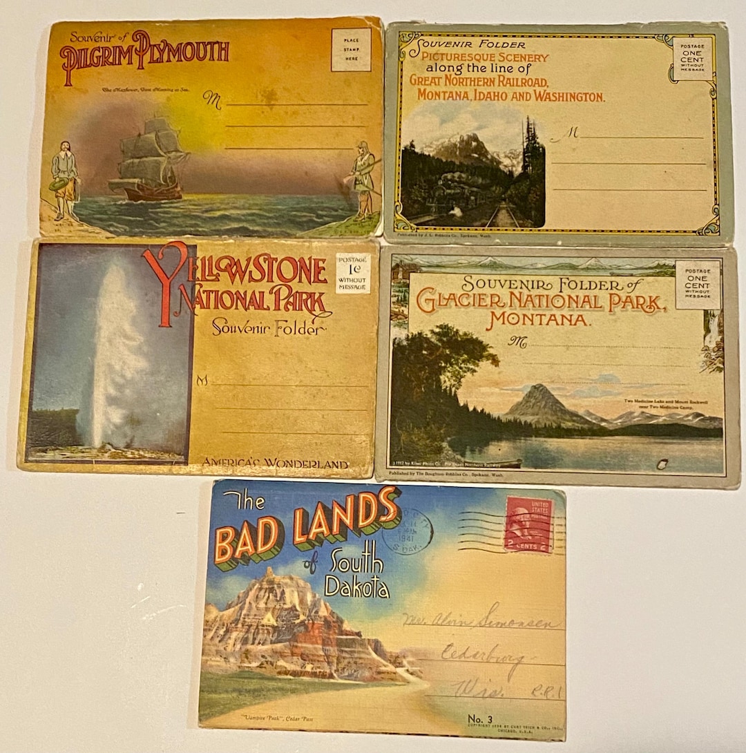 Early 20th Century Collection of Souvenir Postcard Folders #5 - Etsy