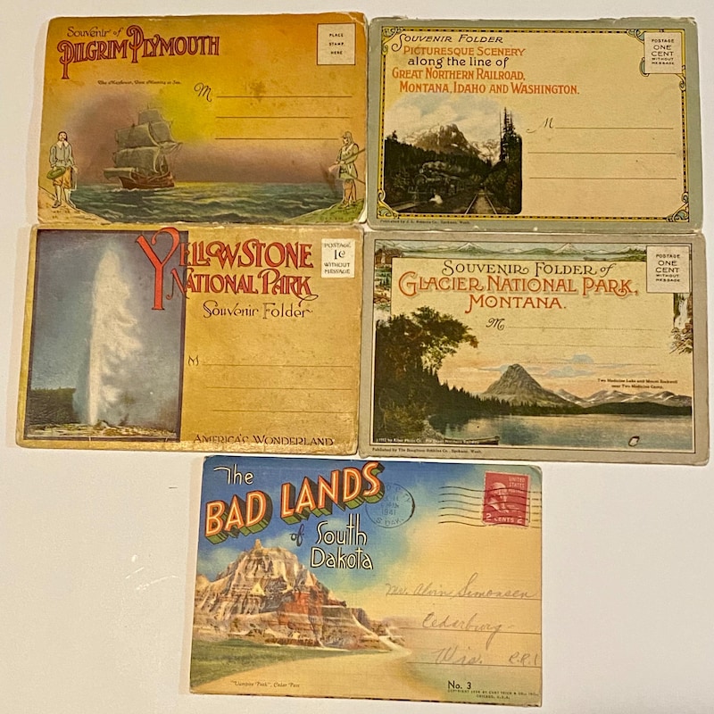 Postcard Folder - Etsy