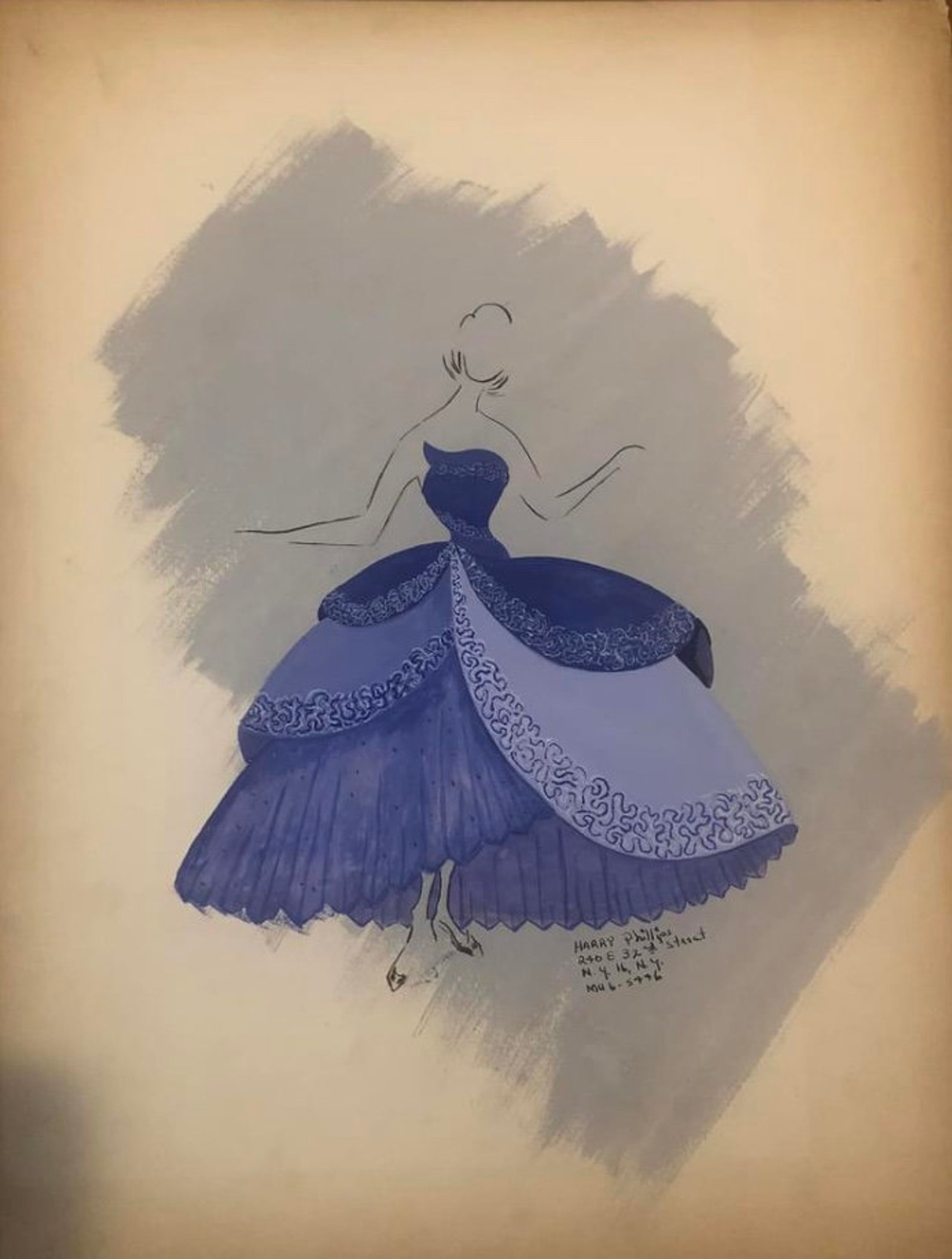 Harry Phillips Fashion Design Sketch - Etsy