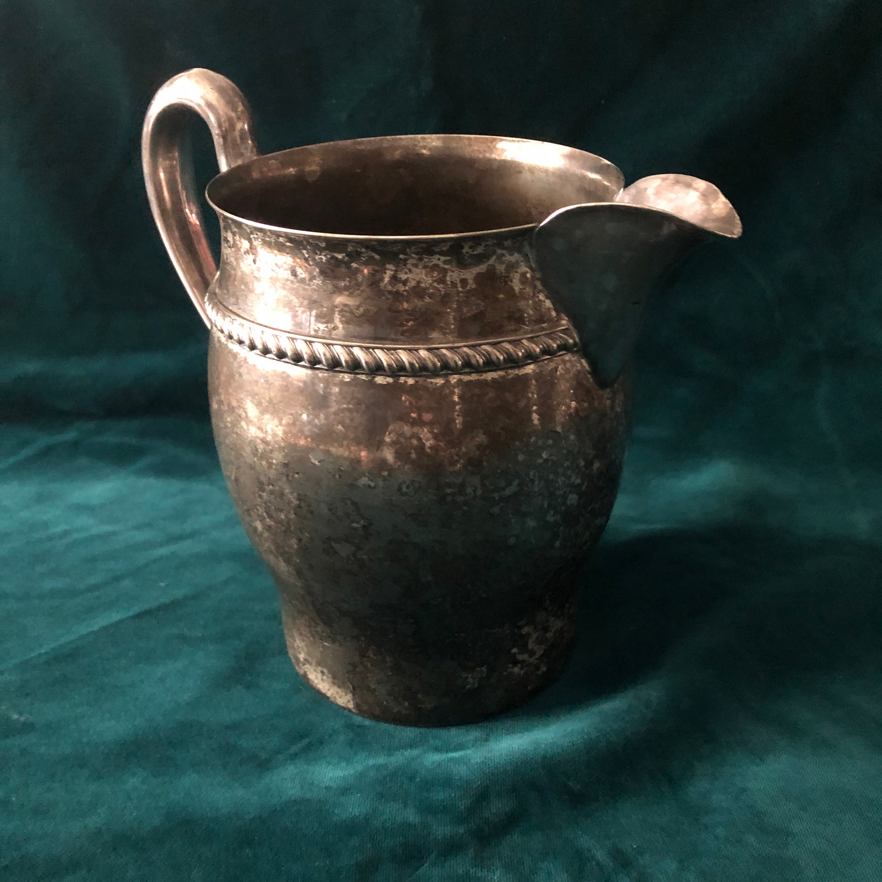 Vintage Silver on Copper Water Pitcher, Made by Modern Silver - Etsy