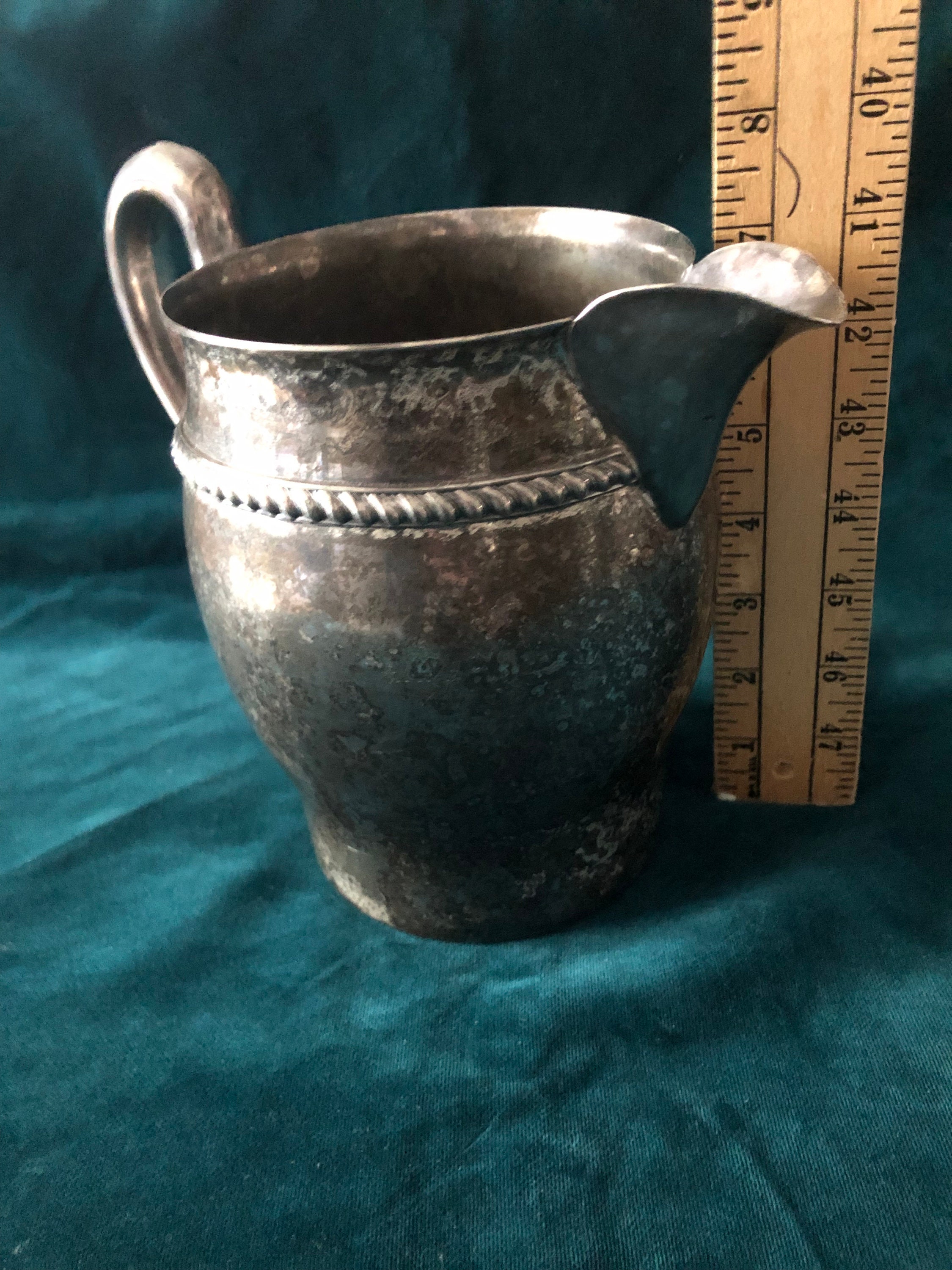 Vintage Silver on Copper Water Pitcher, Made by Modern Silver - Etsy