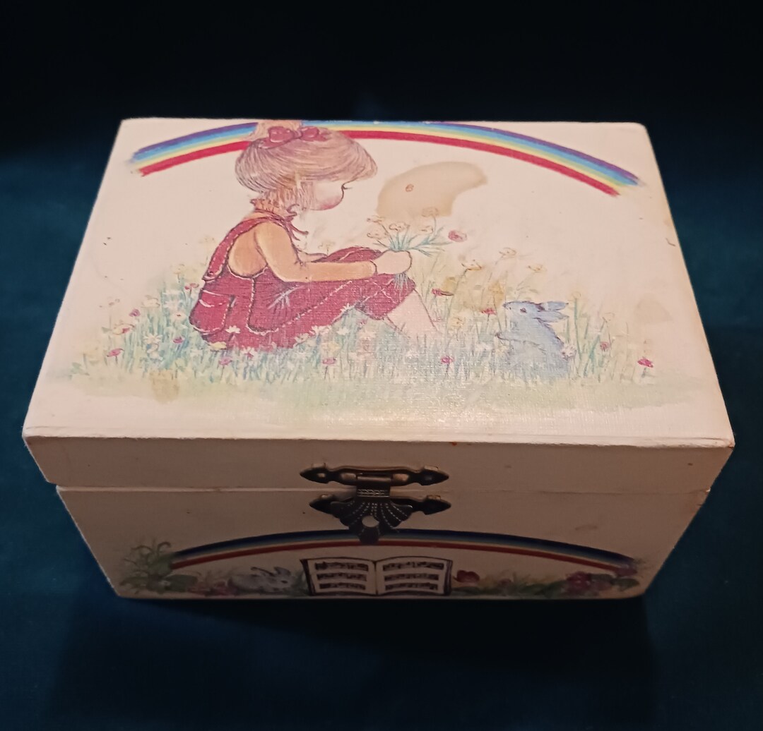 1970s Era Kitsch Little Girl Jewelry Music Box With Twirling Ballerina ...