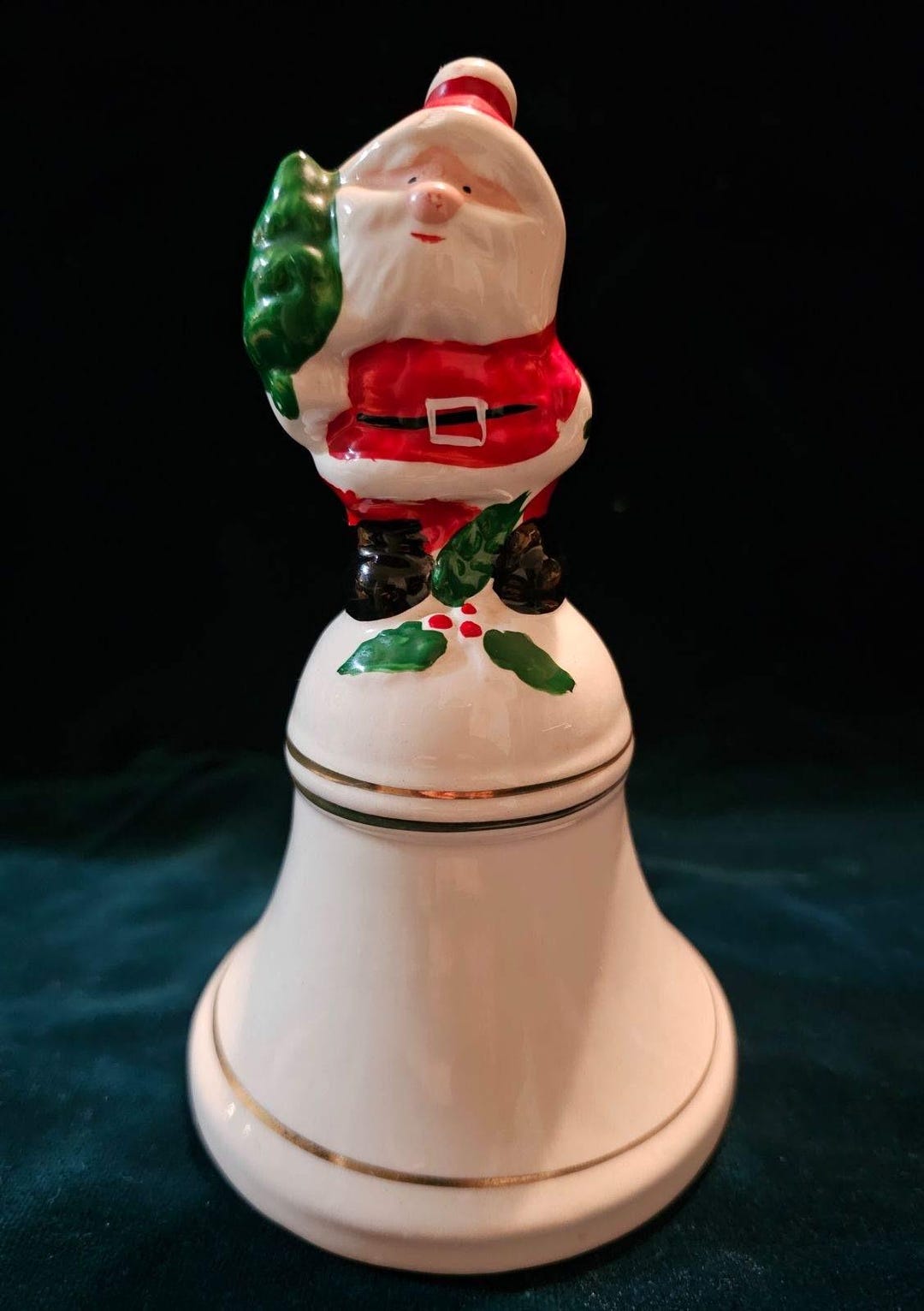 MCM Santa Claus With Christmas Tree Bell - Etsy