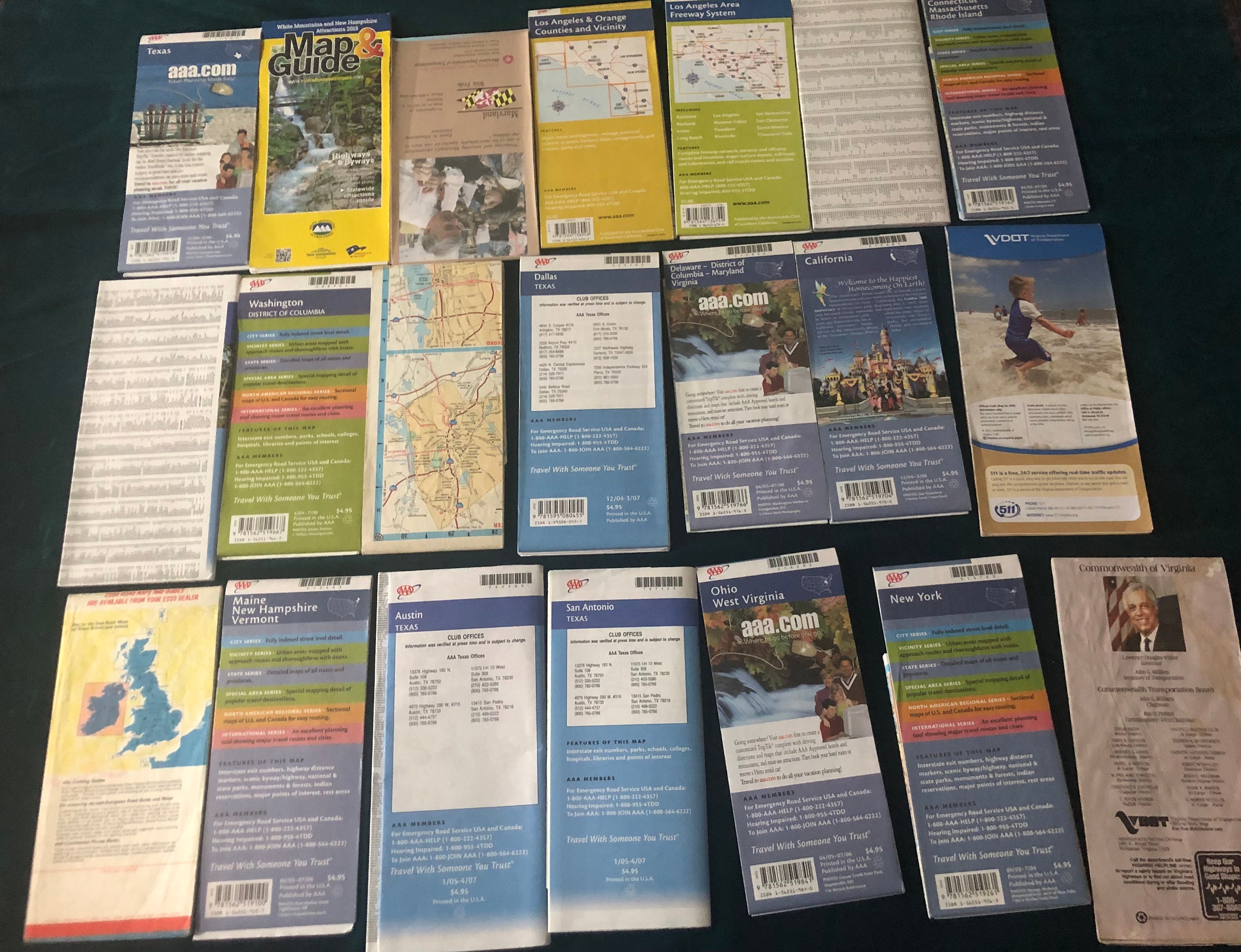 Lot of USA Maps Early 2000s - Etsy