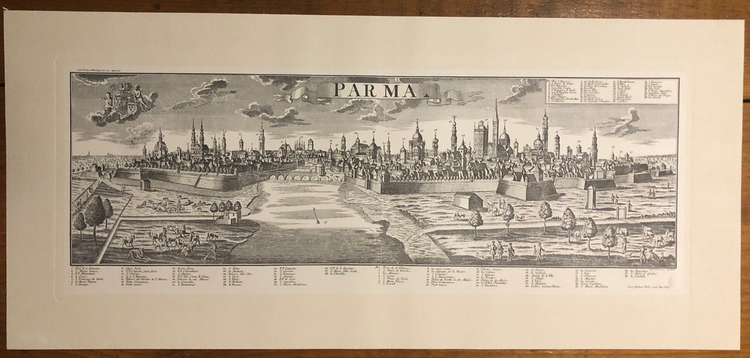 Parma Map Etching by George Balthasar Probst From Edizioni Ponte ...