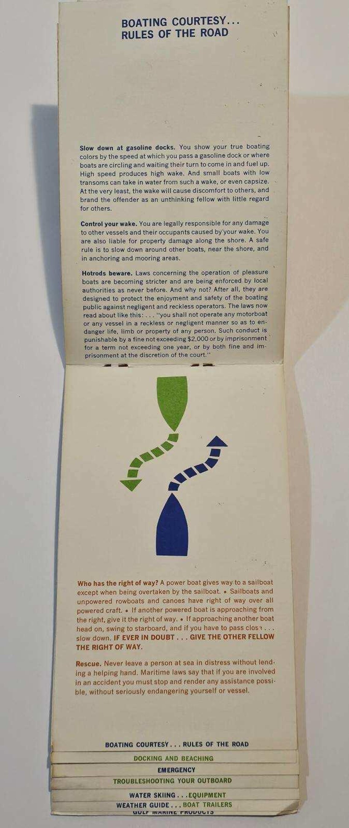 Gulf Marine Fun and Safetly Afloat Advertising Phamplet - Etsy