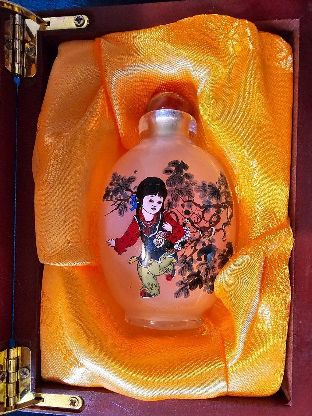 Traditional Inside Painted Snuff Bottle in Silk Lined Box - Etsy
