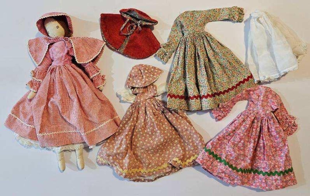 Depression Era Folk Art Handmade Rag Doll With Wardrobe - Etsy