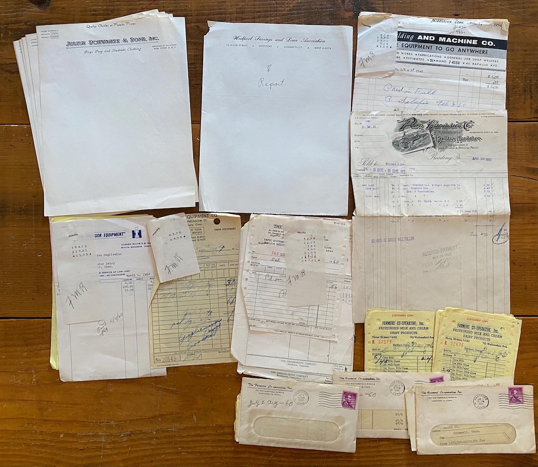 Assorted Antique Letter Heads, Invoices, Bill Headings, Business ...