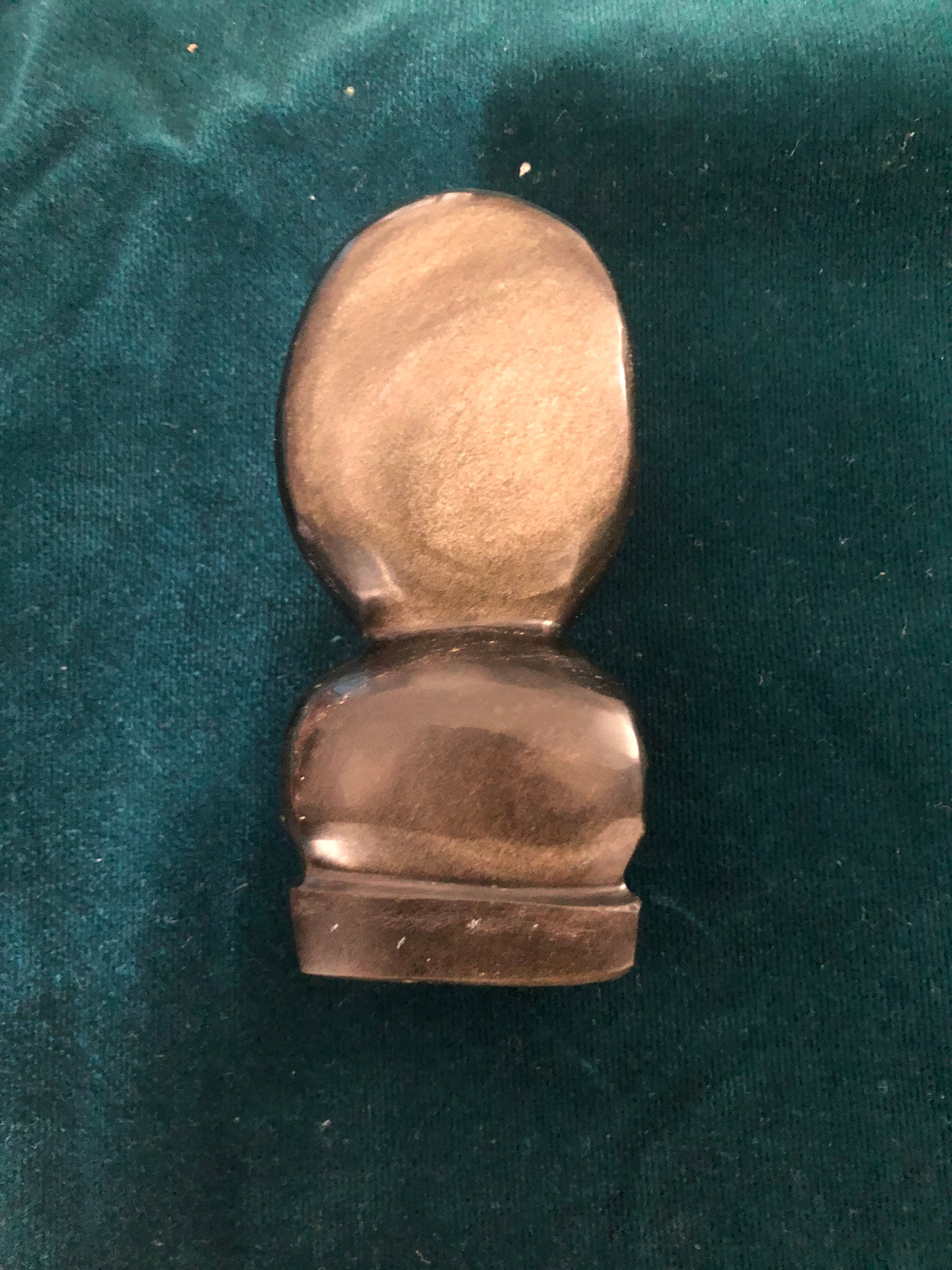 Vintage Small Native Style Obsidian Carved Statue - Etsy