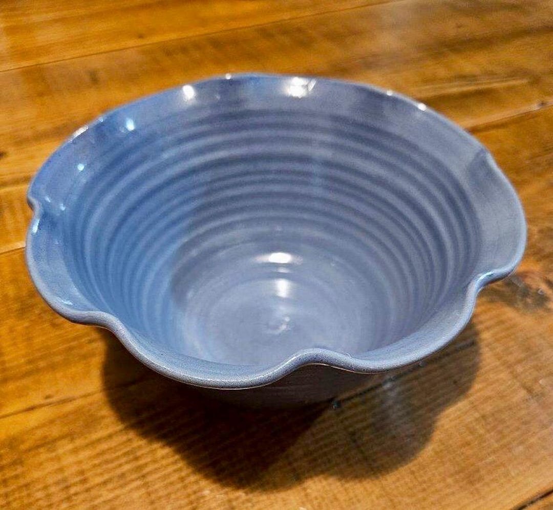Marsh Ruffled Pottery Bowl - Etsy