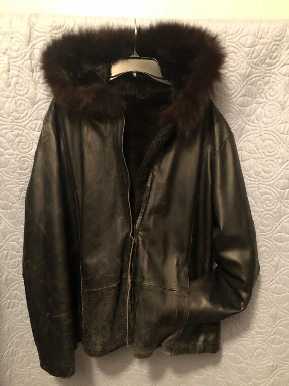 Vintage 1980’s Reversible Lamb Leather, Rabbit and Mi… - Gem